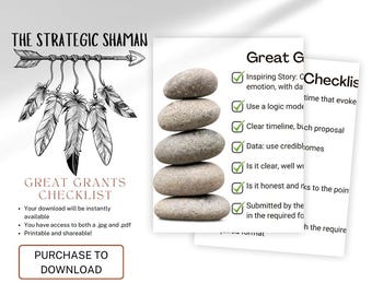 Nonprofit Grant Writing Checklist: Quick Review Template (PDF & JPG) - Etsy