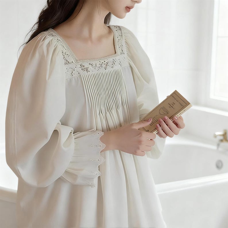 Victorian Vintage Nightgown, Coquette Long Sleepwear, Princess Fairy ...