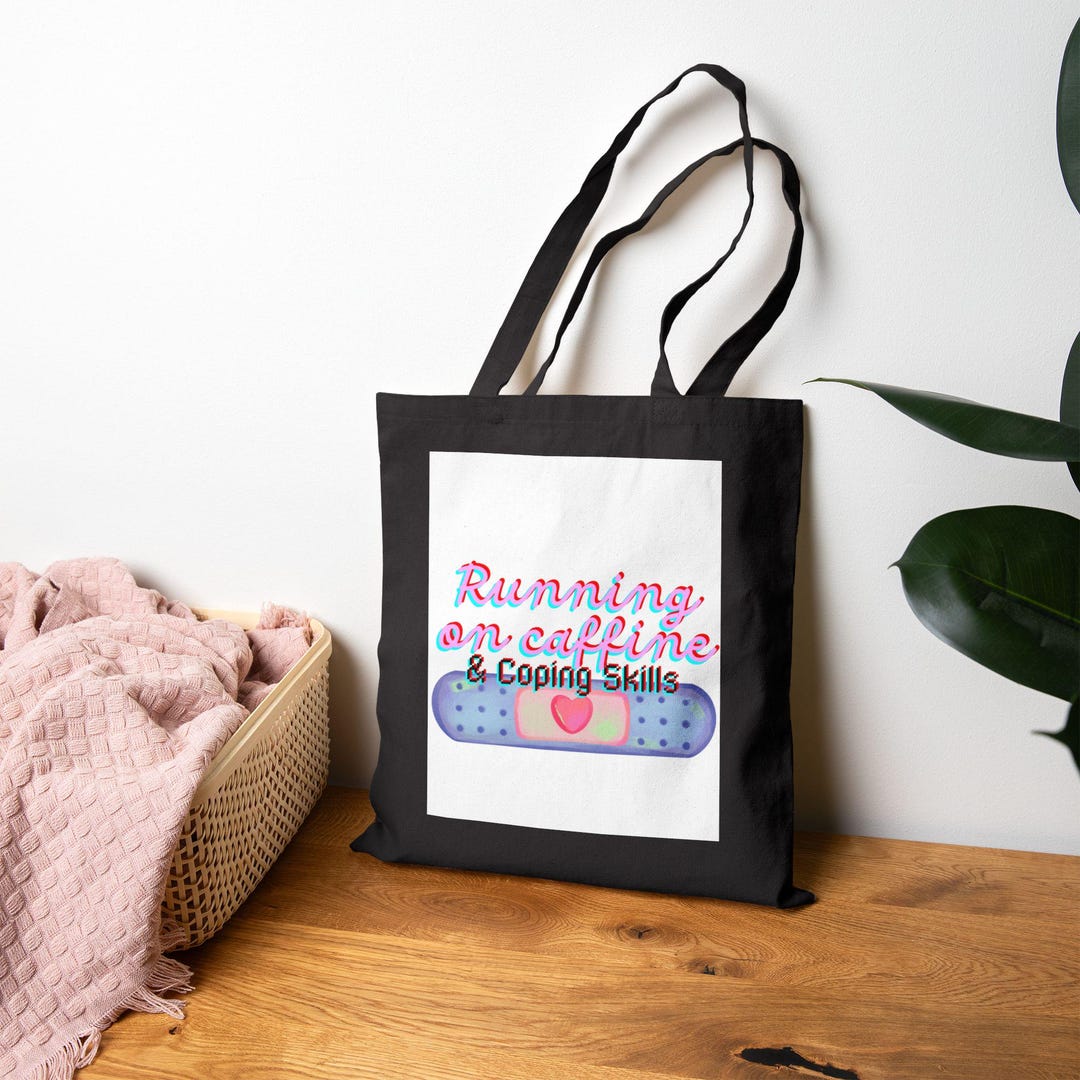 Coping Skills Tote Bag: Eco-friendly Cotton Canvas, Mental Health Gift ...