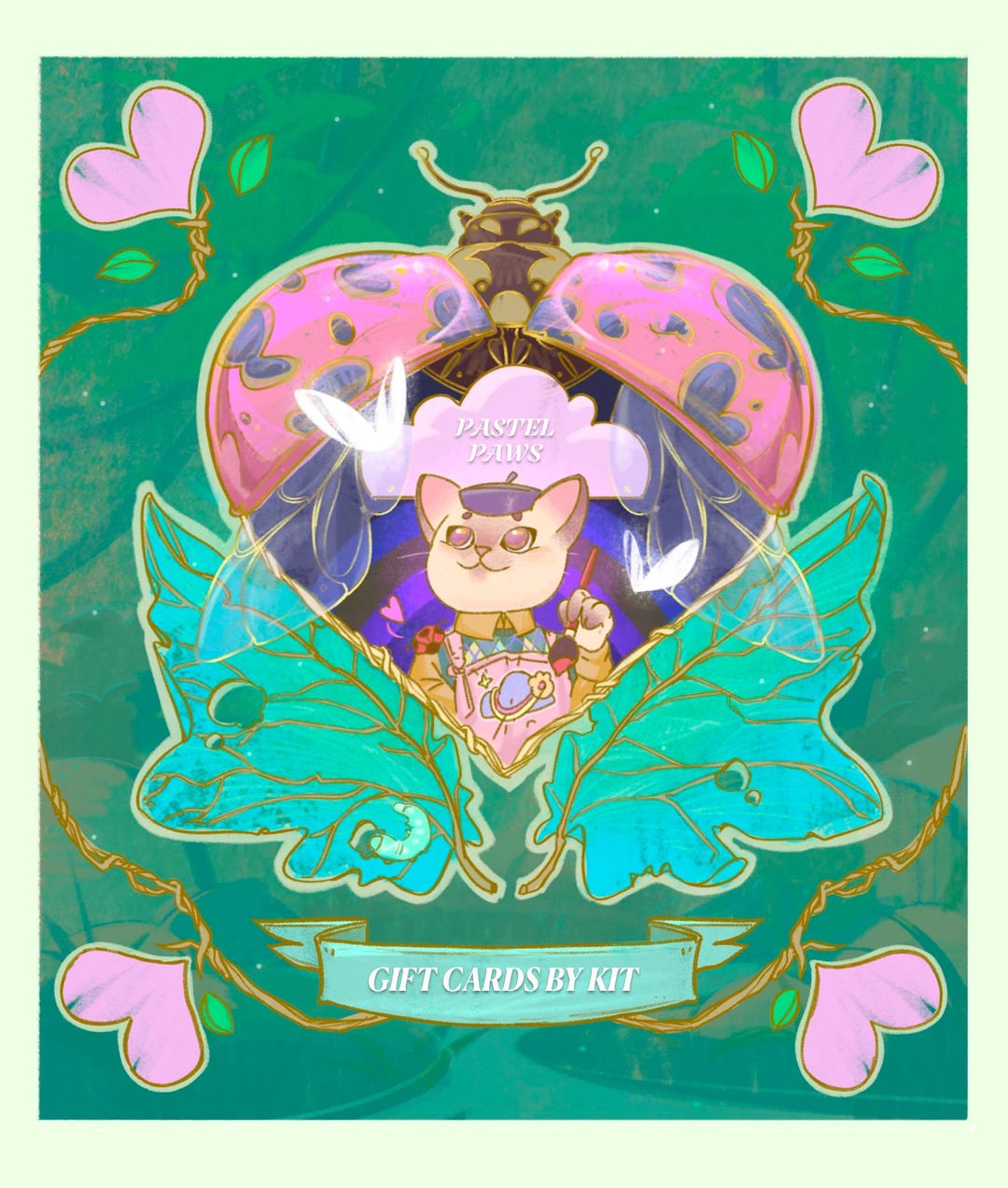 Pastel Paws by Kit | Gift Card - Etsy
