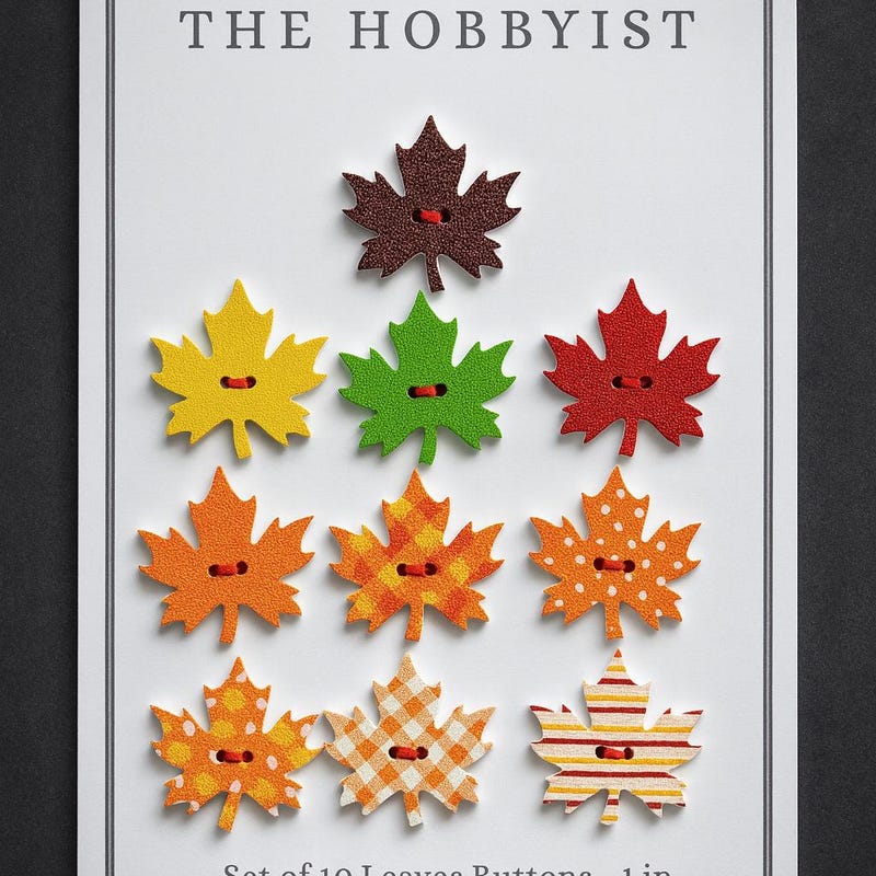 Fall Wood Buttons - Etsy