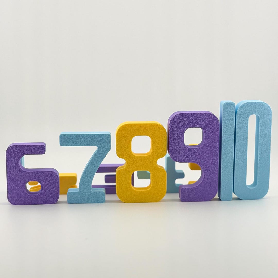 Stacking Number Blocks 1-10 Montessori Toys Pastel Math Learning Set - Etsy