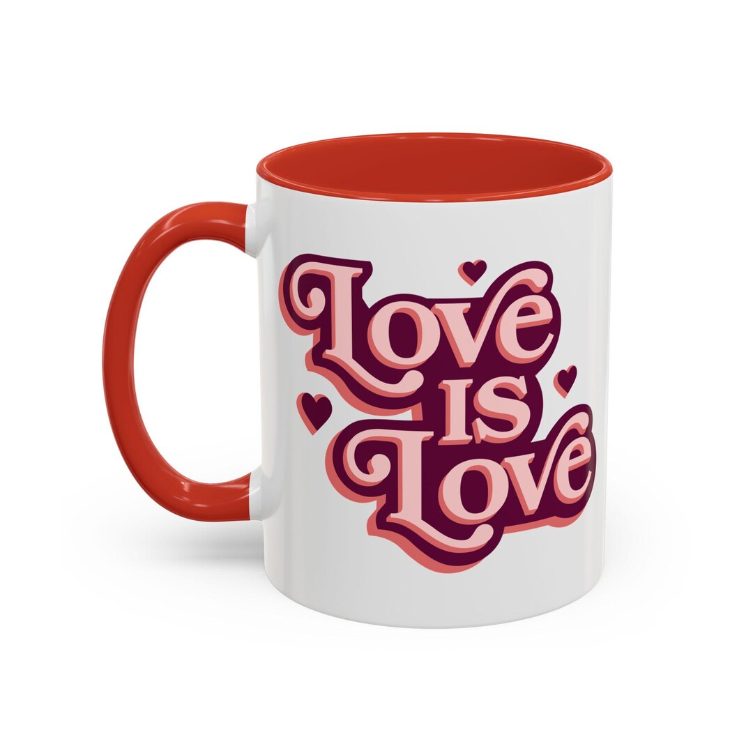 Love is Love LGBTQ Pride Coffee Mug - Vibrant Ceramic - Etsy
