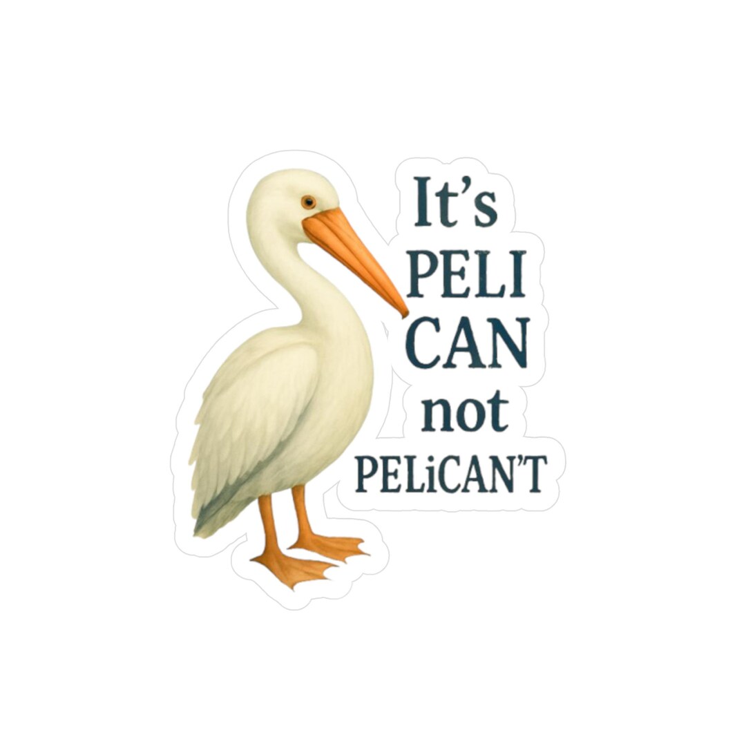 Pelican Kiss-cut Vinyl Decal Sticker for Laptops, Water Bottles, Cars ...