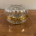 Glass Hinged Trinket Box With Gold Trim and Bow Design - Etsy