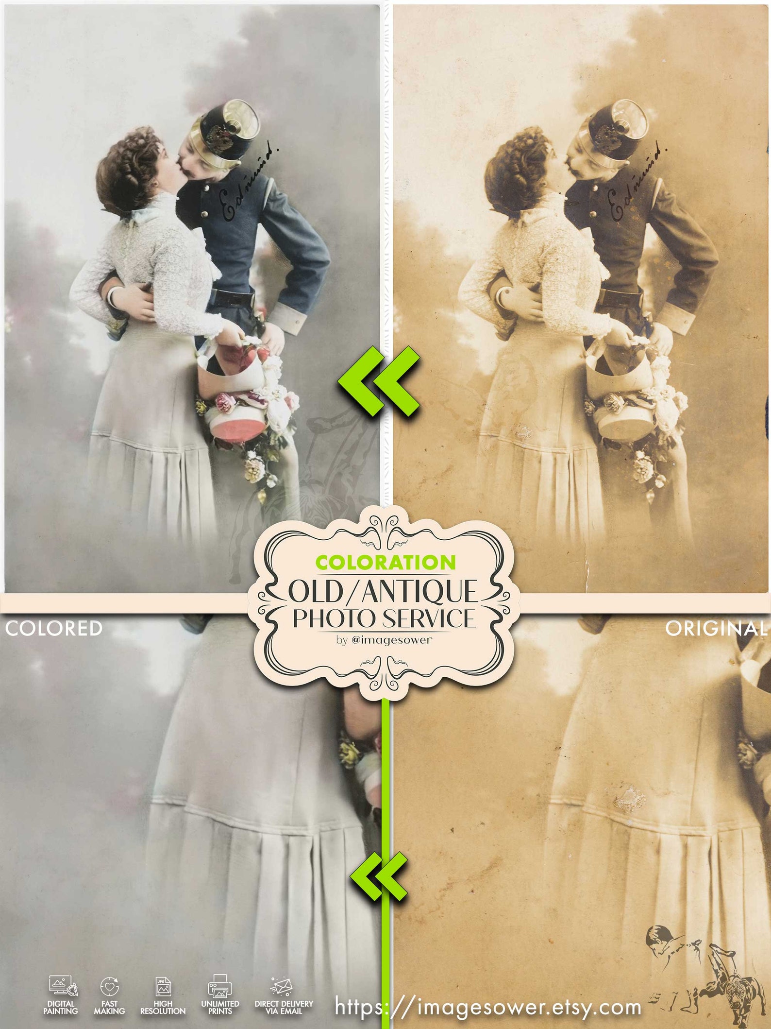 Old Photo Coloration Service Custom Order Colorize Picture, Vintage ...