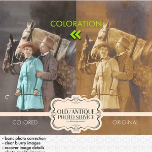 Old Photo Coloration Service! Custom Order - Colorize Picture, Vintage ...