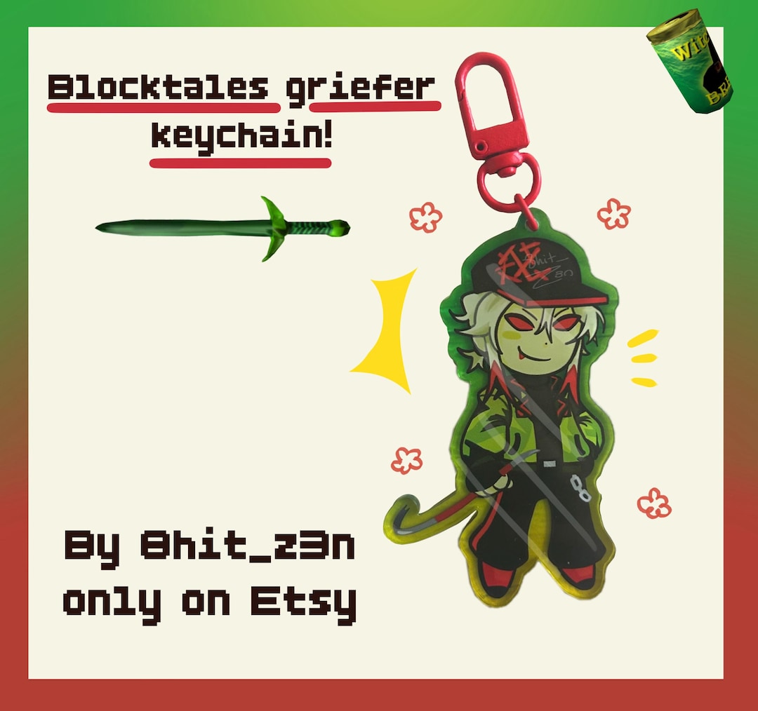 Roblox Blocktales Acrylic Keychain 3'' - Griefer Charm - Etsy