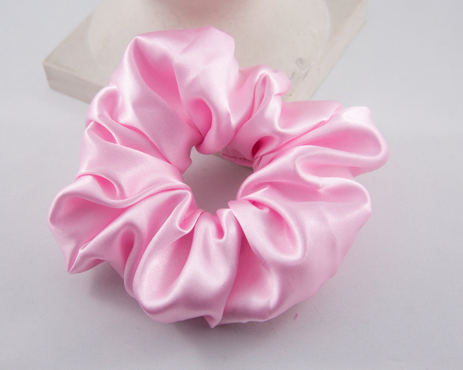 Pink Satin Scrunchie Pink Scrunchie Hair Accessories Mother's Day Gift ...