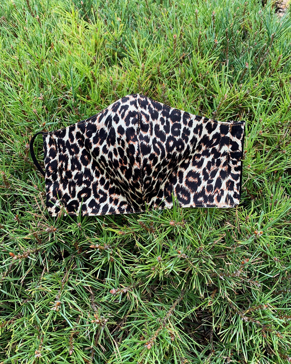 Leopard Face Mask with two layers Leopard Face Mask Animal | Etsy