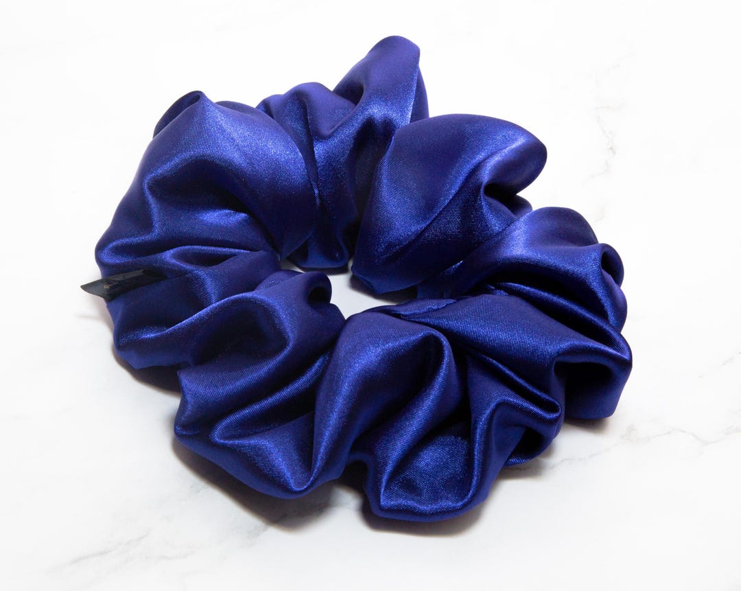 Royal Blue Satin Scrunchie Blue Scrunchie Hair Accessories Blue Hair ...