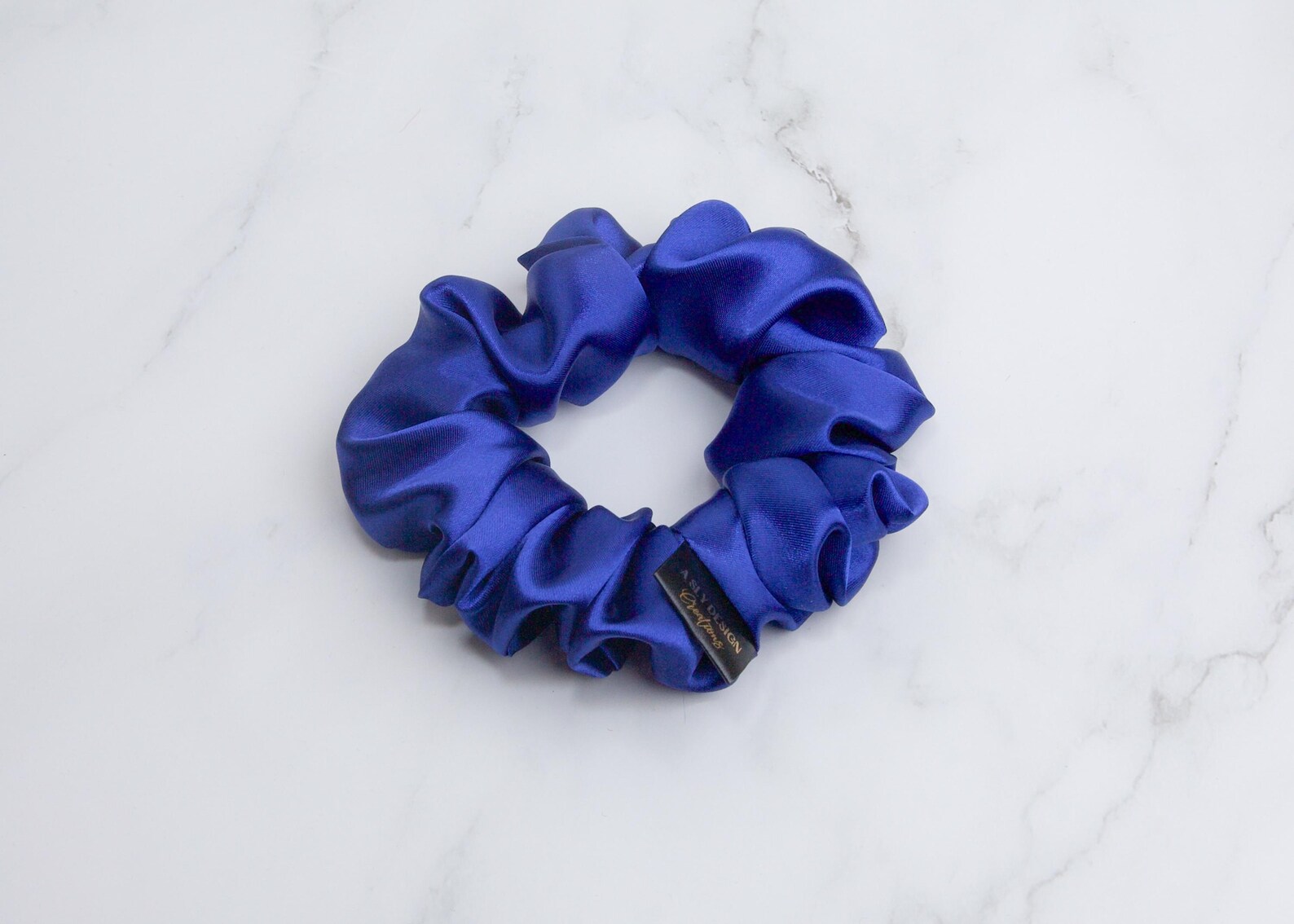 Royal Blue SATIN SCRUNCHIE | Blue Scrunchie | Hair Accessories | Blue ...