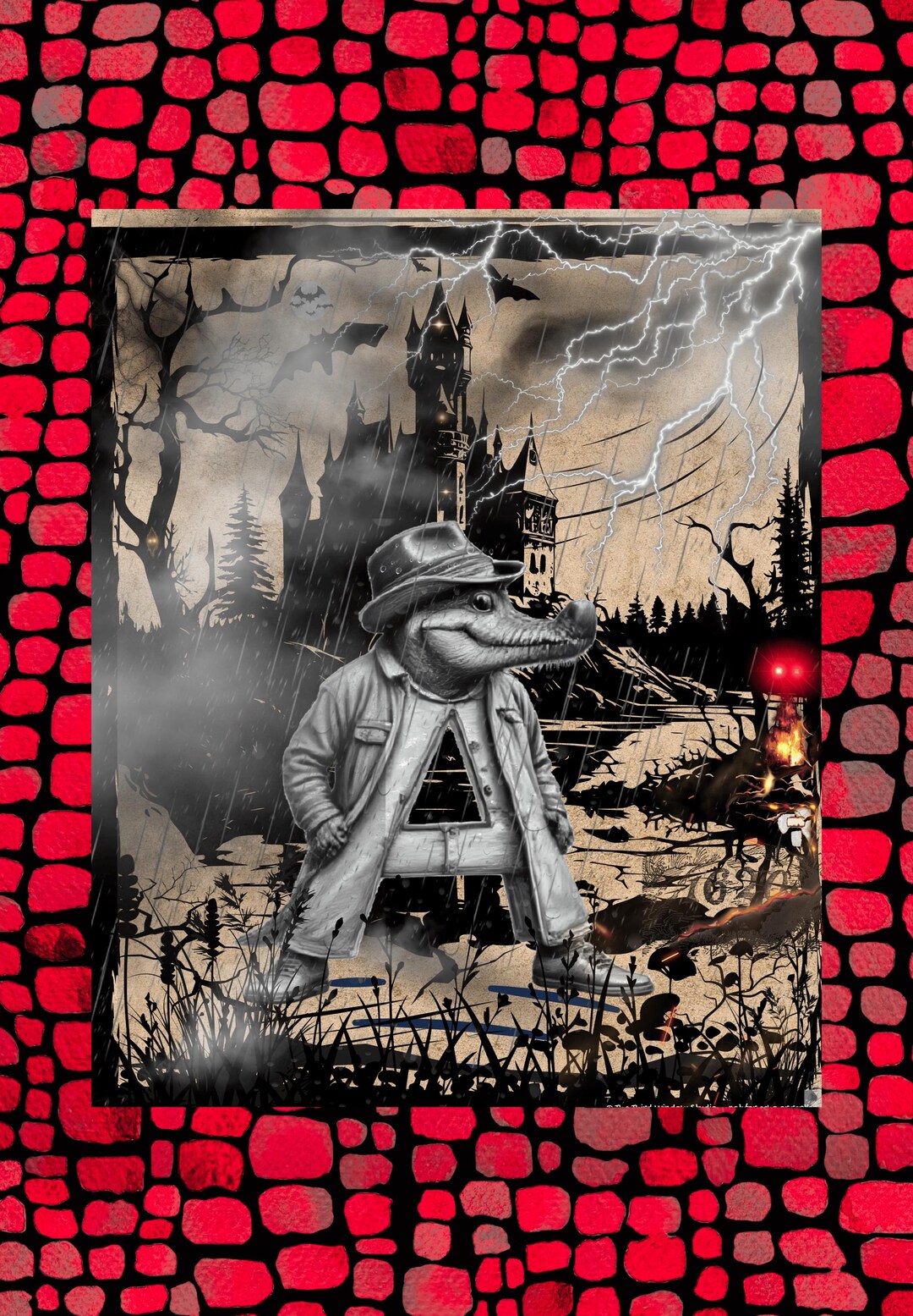 Mythic Alligator Agent Art Prints: Alphabet of Unreason (digital ...