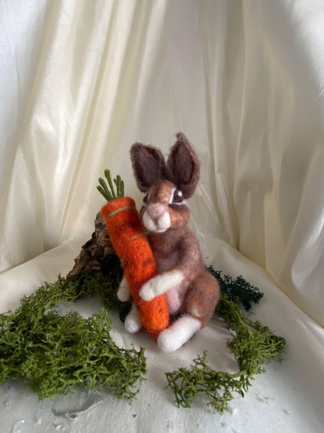 Easter Bunny – Brown Hand-felted Wool Bunny (15 Cm), Sitting Rabbit ...