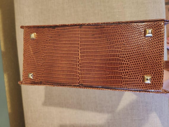 Rare Vintage KLEINBERG SHERRILL Caramel Lizard Skin B… - Gem