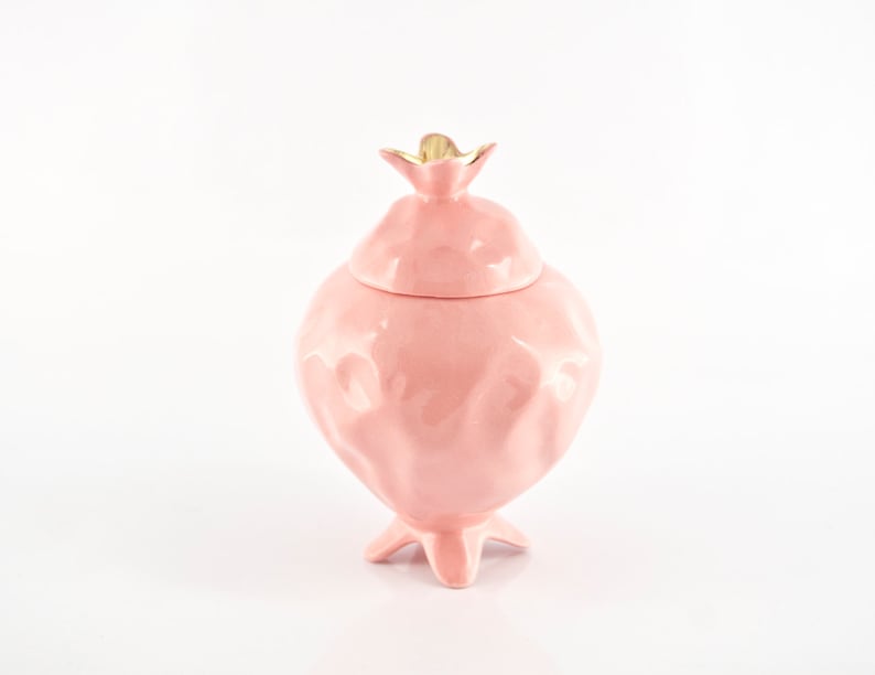 Pink Sugar Bowl Porcelain Sugar Pot Decorated With Real Gold - Etsy