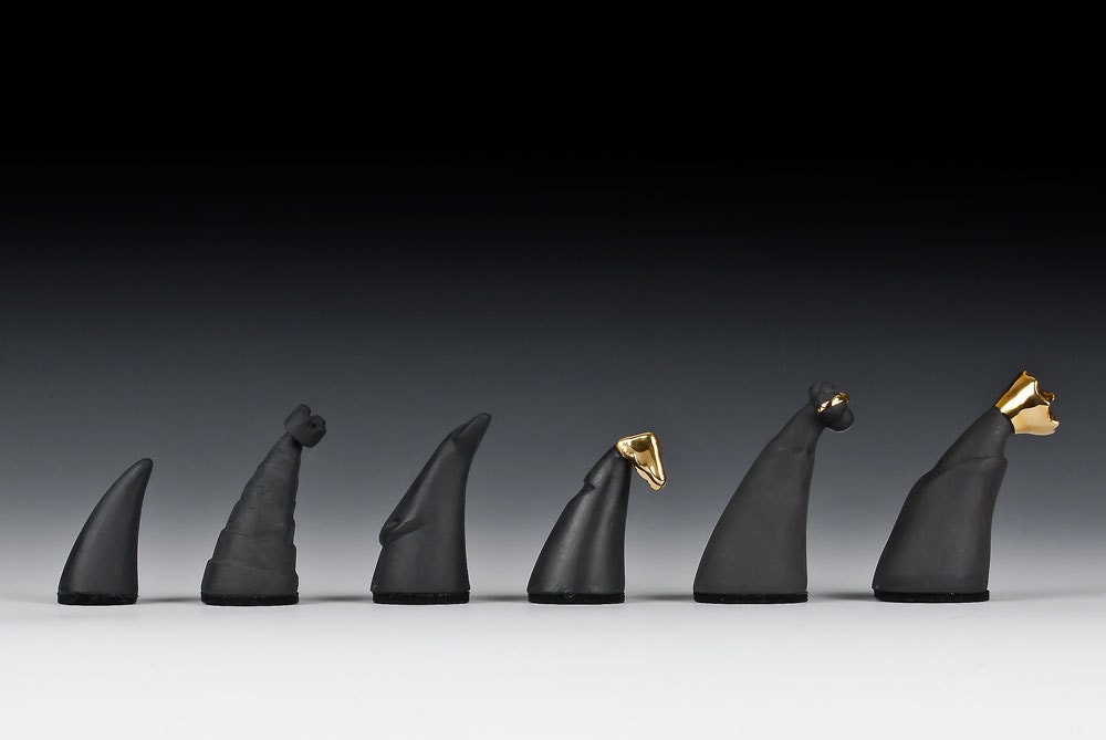 Contemporary Chess Set, Handmade Porcelain Chess, Ceramic Chess Set ...