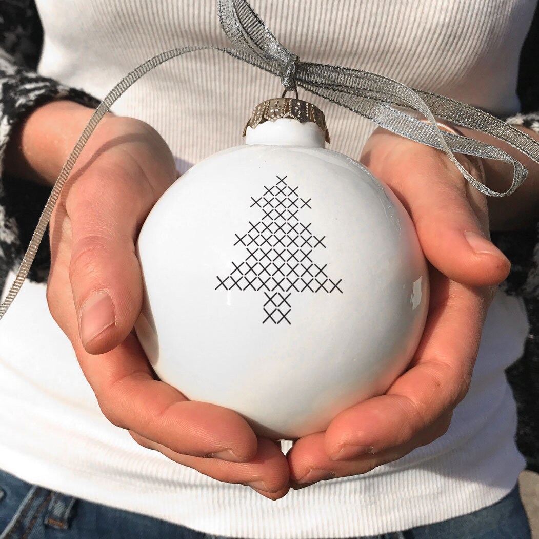 Christmas Bauble: Scandi Tree Ornament, Minimalist Decor - Etsy