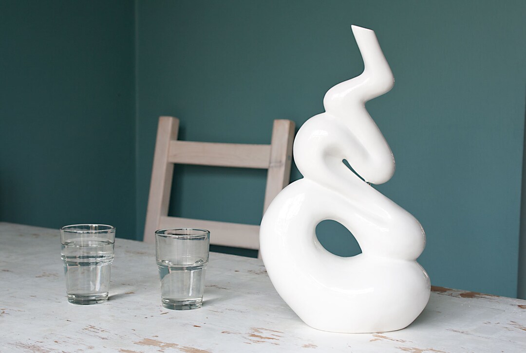 Modern Porcelain Decanter, Contemporary Porcelain Vase, Wedding ...