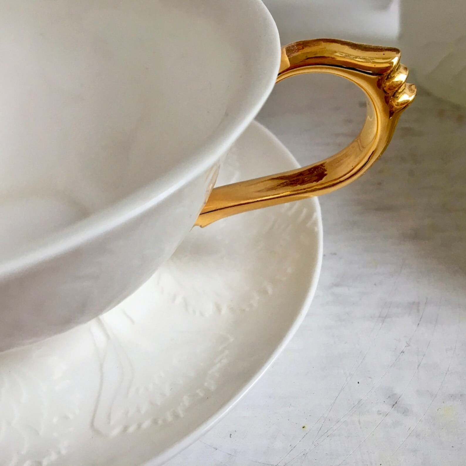 Porcelain Teacup With Delicate Flower Patterns - Etsy