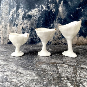 Handmade Porcelain Egg Cup With Feet Plated With Real Gold - Etsy