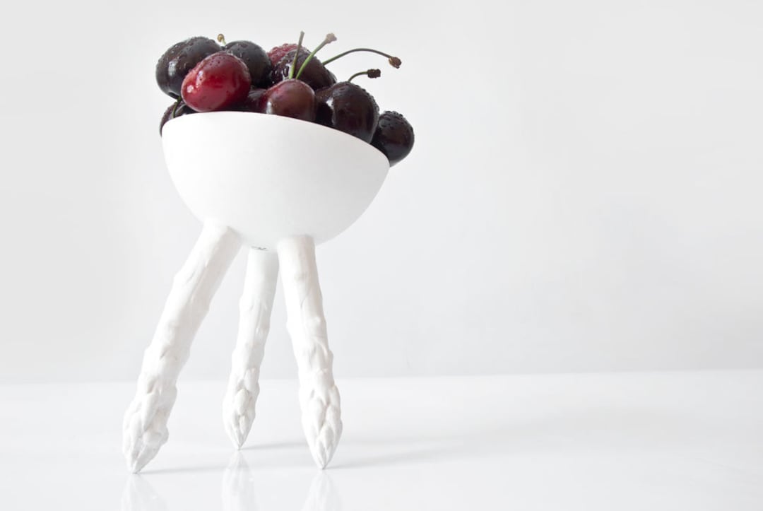 Quirky Ceramic Bowl With Asparagus, Funny Bowl, Nibbles Bowl - Etsy