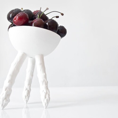 Quirky Ceramic Bowl With Asparagus Funny Bowl Nibbles Bowl - Etsy