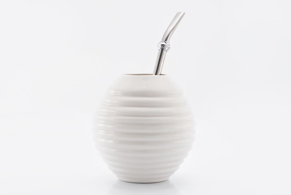 White Mate Gourd Ceramic Yerba Mate Mug Porcelain Mate Cup | Etsy