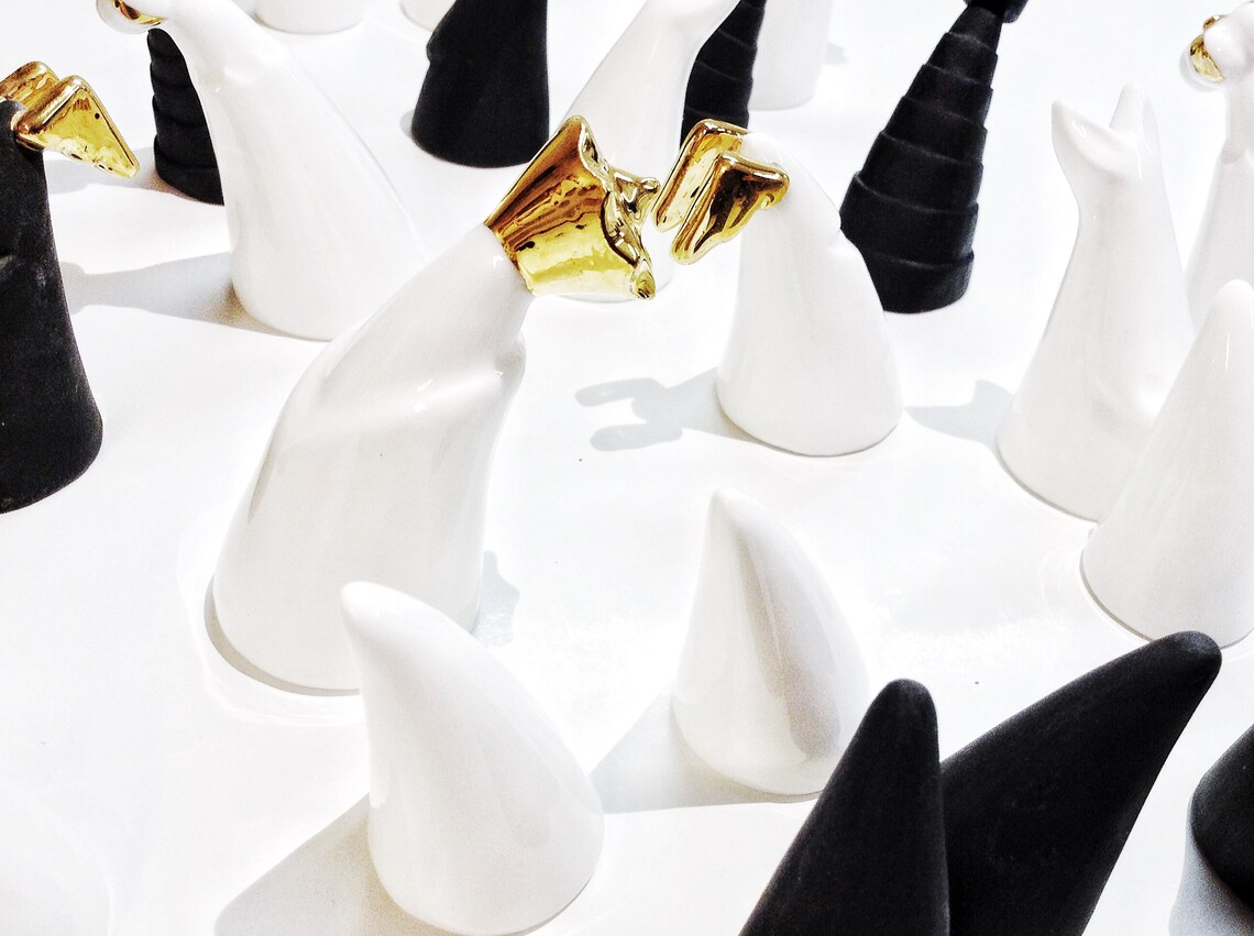 Contemporary Chess Set, Handmade Porcelain Chess, Ceramic Chess Set ...