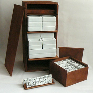 Mahjong Set With Porcelain Dishes Exclusive Collectable Gift - Etsy