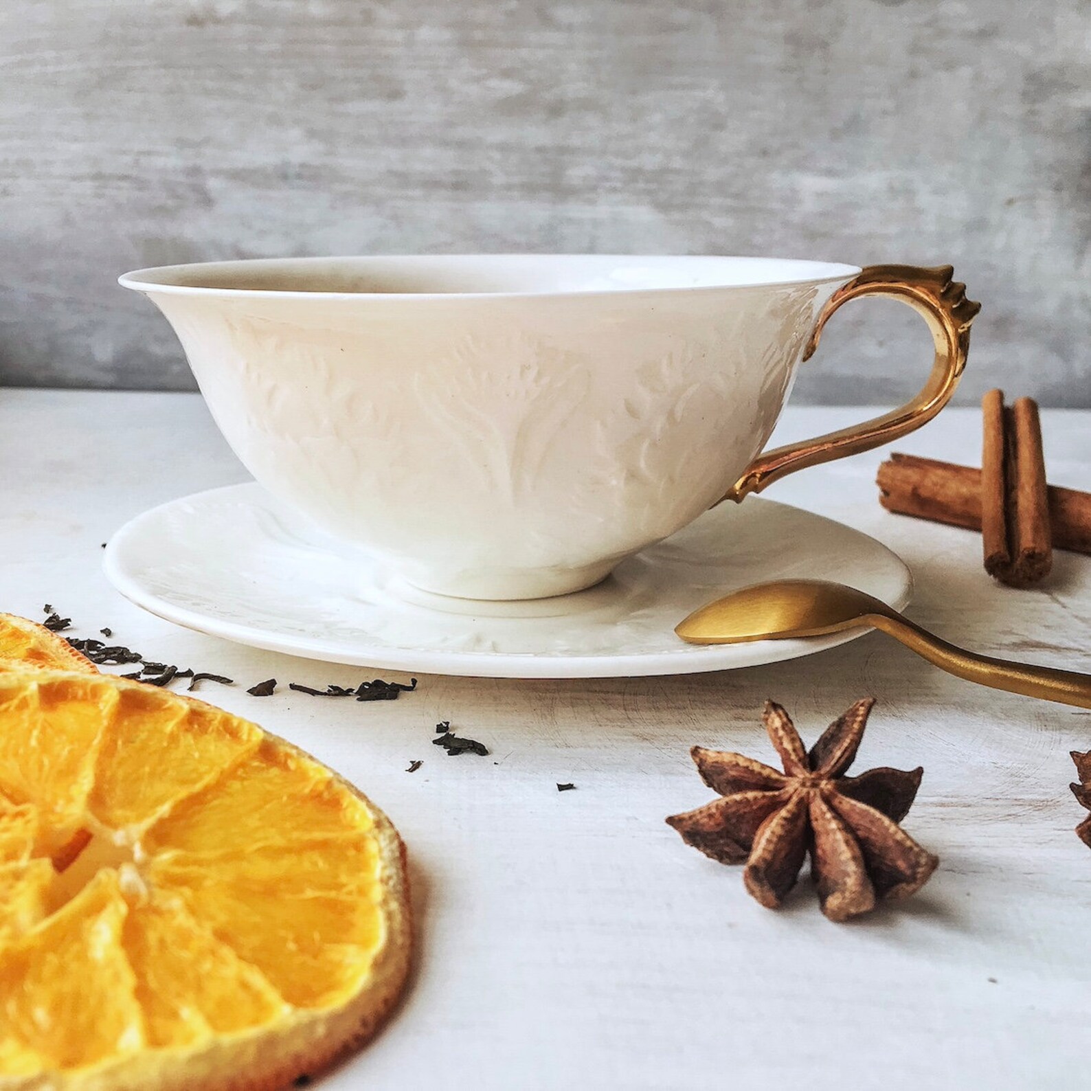 Porcelain Teacup With Delicate Flower Patterns - Etsy