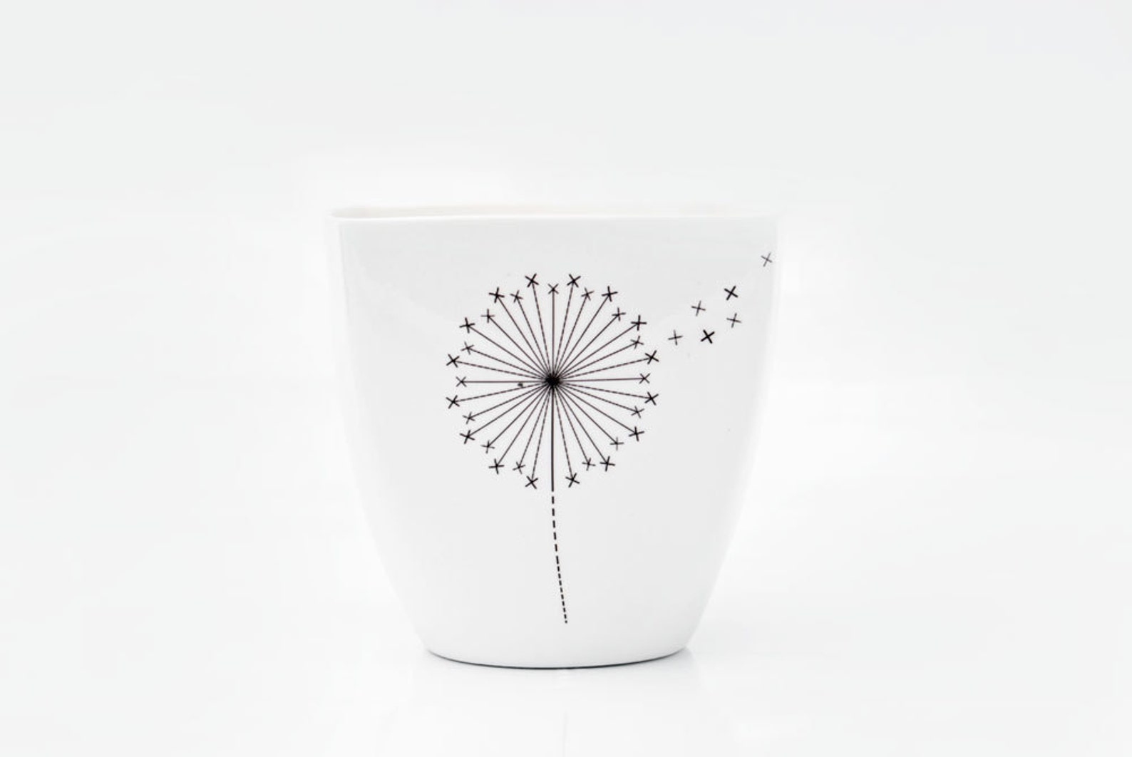 Porcelain Mug With Dandelion Ceramic Cup With Dandelion - Etsy
