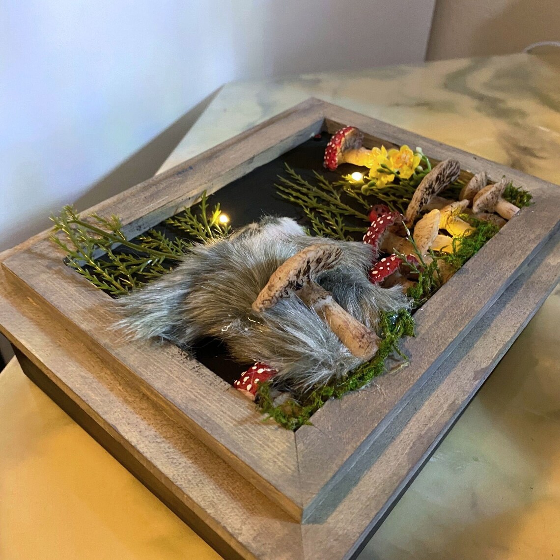Forest Floor Trinket Box With Led's and Squirrel - Etsy