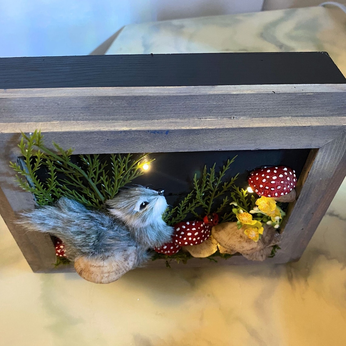 Forest Floor Trinket Box With Led's and Squirrel - Etsy