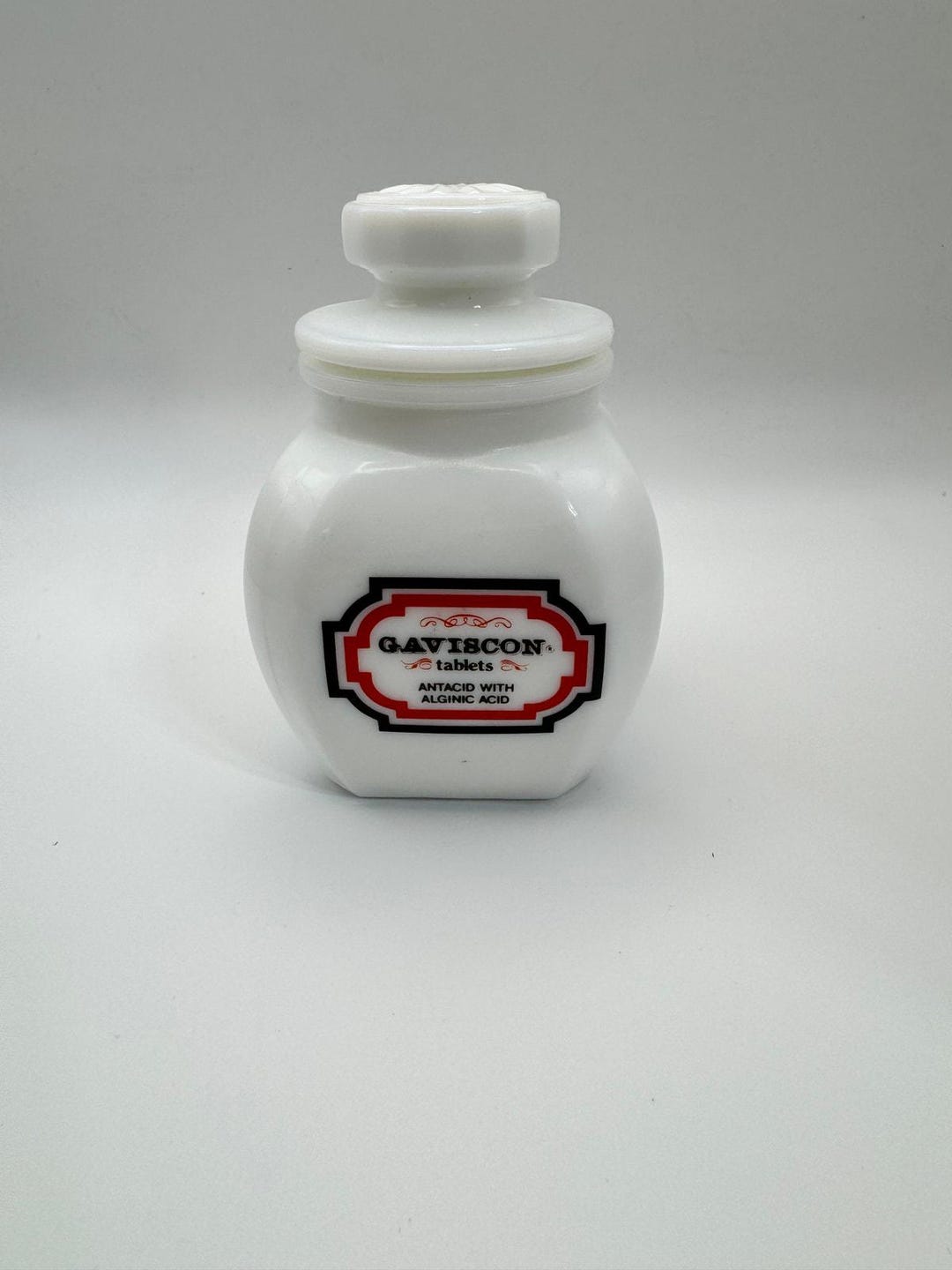 Vintage Gaviscon Tablets Apothecary Jar - Antacid With Alginic Acid ...