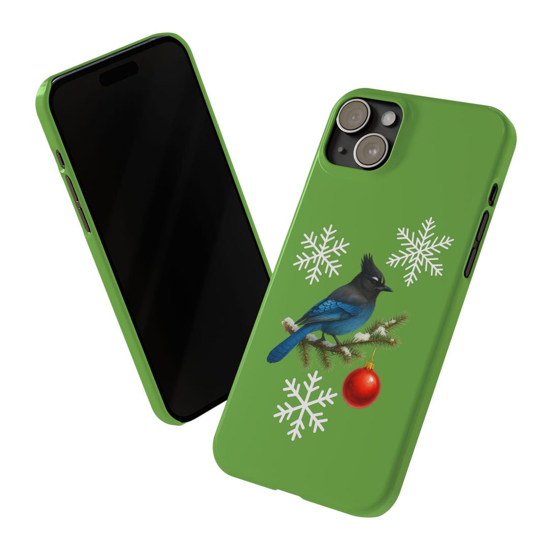 Festive Steller Jay Phone Case: Winter Holiday Accessory - Etsy