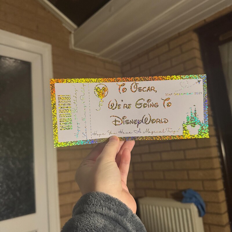Glitter Disneyland Ticket - Etsy