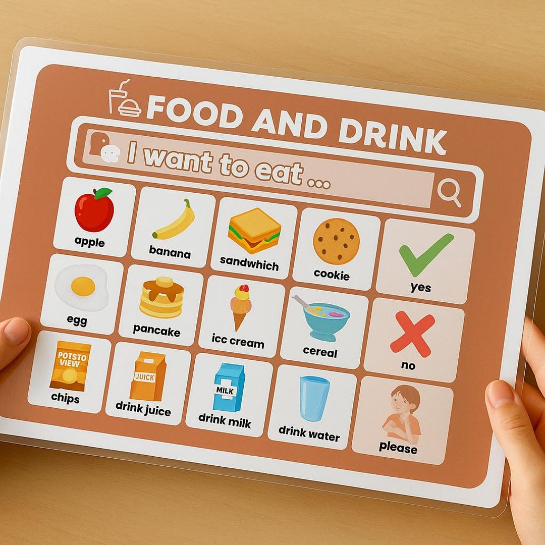 Autism Visual Aid: Printable PECS Communication Cards for AAC Speech ...