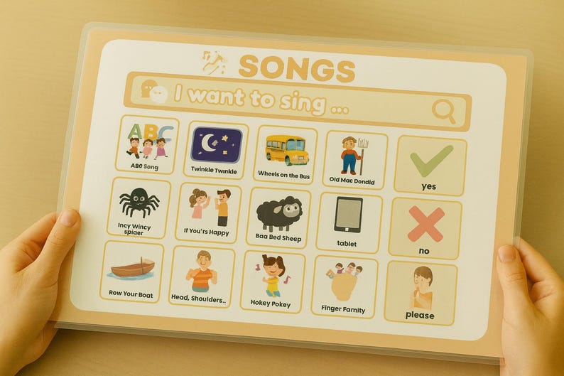 Autism Visual Aid: Printable PECS Communication Cards for AAC Speech ...