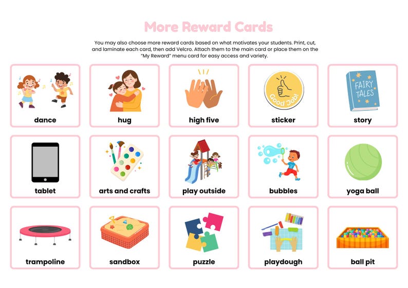 Printable Token Board and Reward Menu for Classroom Behavior Management ...