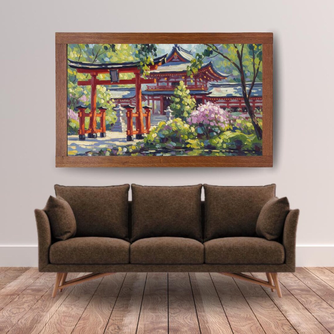 Japanese Shrine Printable Wall Art, Red Torii Gate Digital Download ...