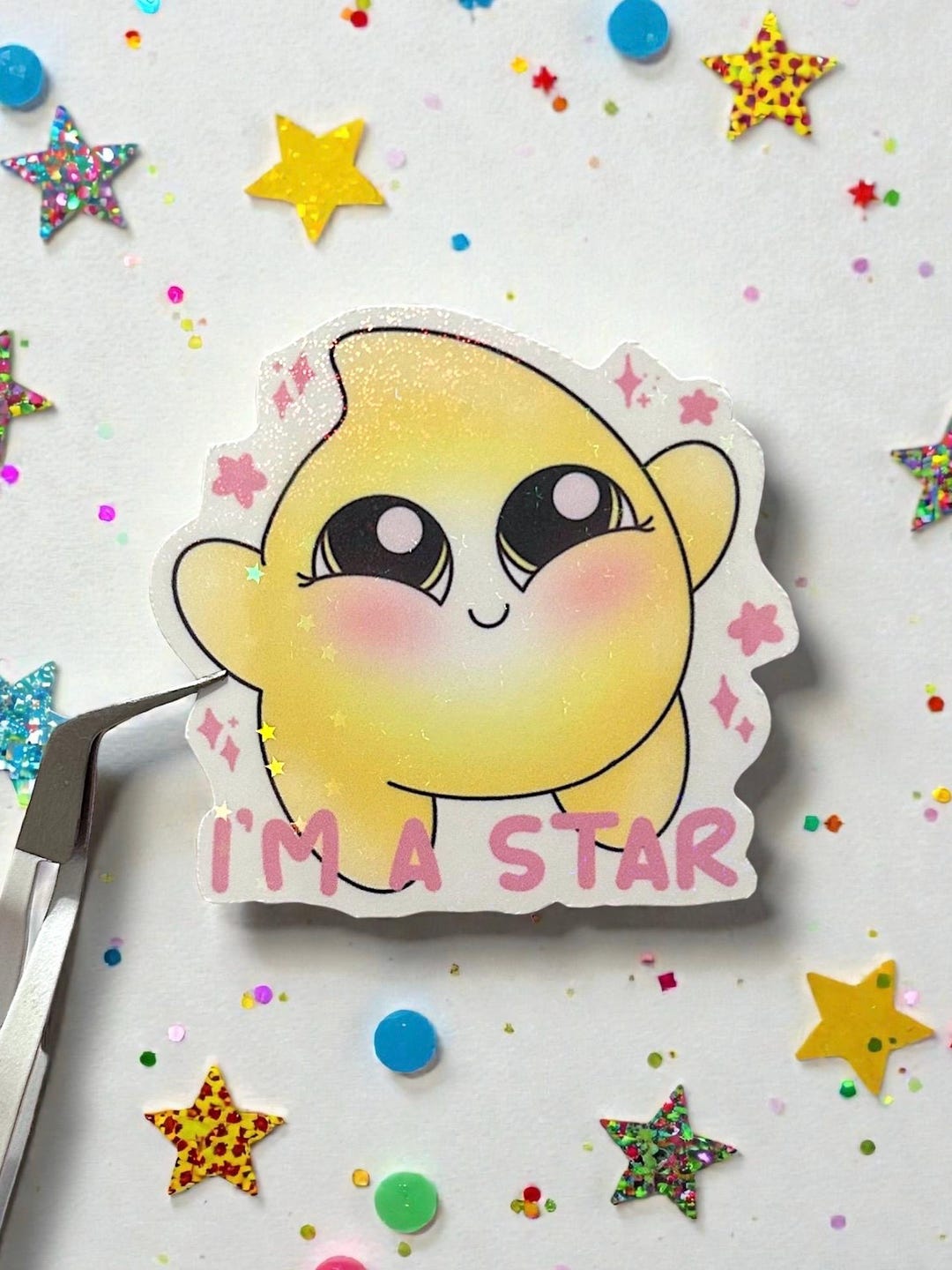 I’m a Star Sticker | Holographic Sticker | Yellow Star Sticker - Etsy