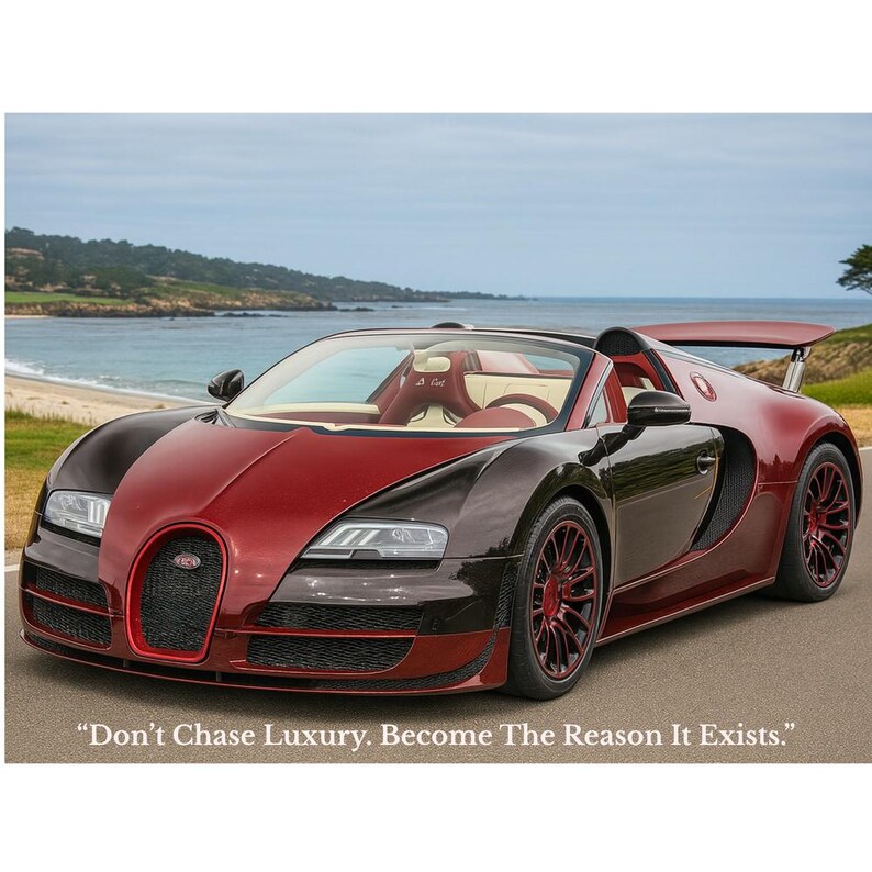 Bugatti Veyron Luxury Quote Poster – “become the Reason” Wall Art ...