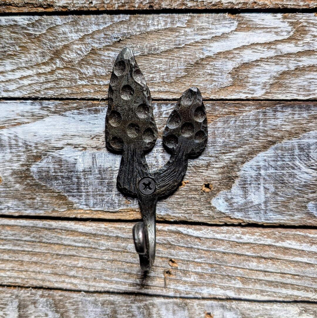 Hand Forged and Laser Cut Morel Mushroom Key Hook/ Coat Hook - Etsy
