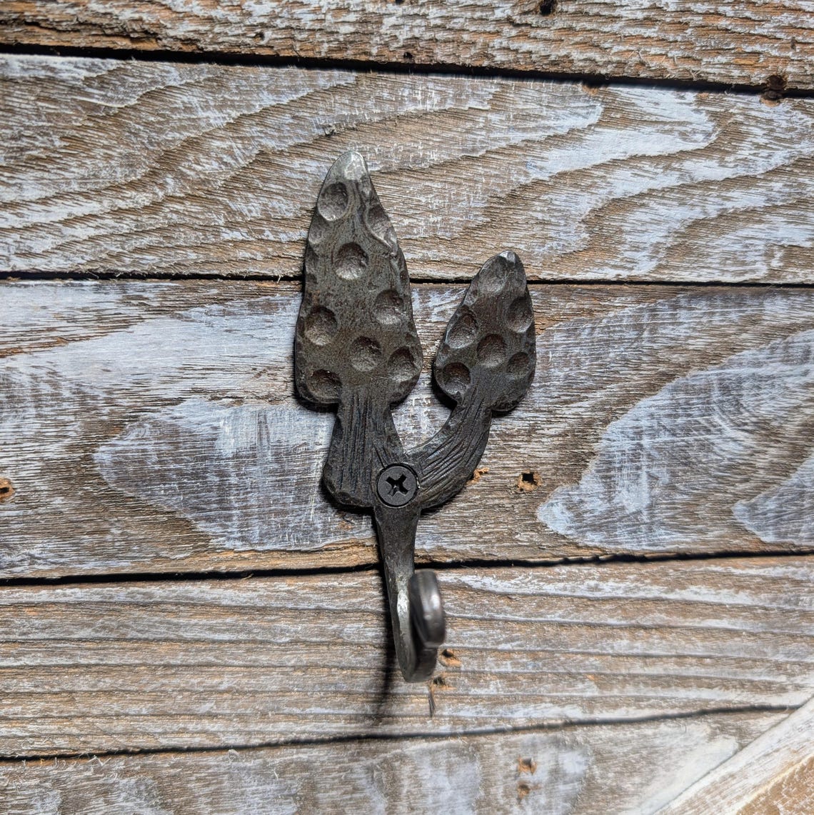 Hand Forged and Laser Cut Morel Mushroom Key Hook/ Coat Hook - Etsy