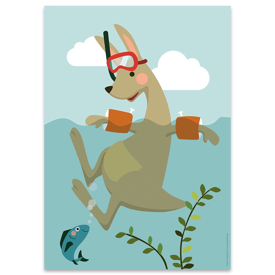 Kangaroo Art Print 83 X 117 Poster Wall - Etsy