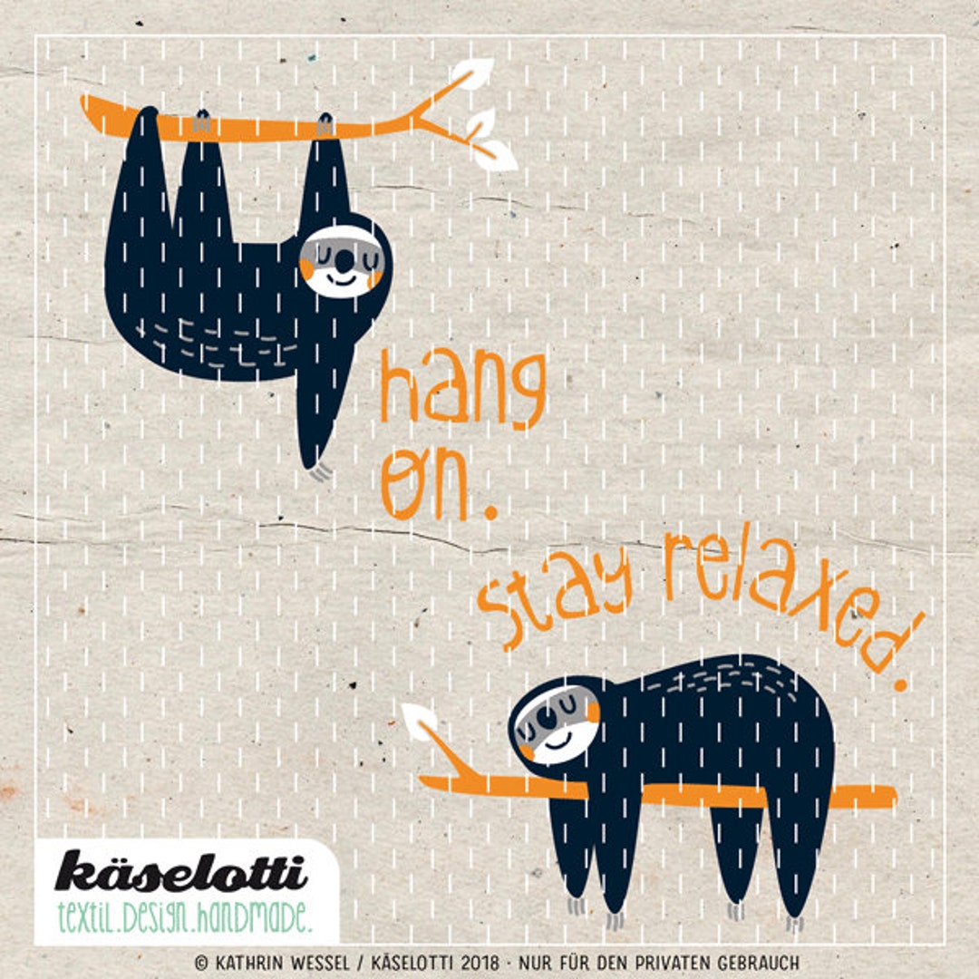 Cut File Set Sloths, SVG, DXF, Die Cut, File for Cameo, Silhouette ...