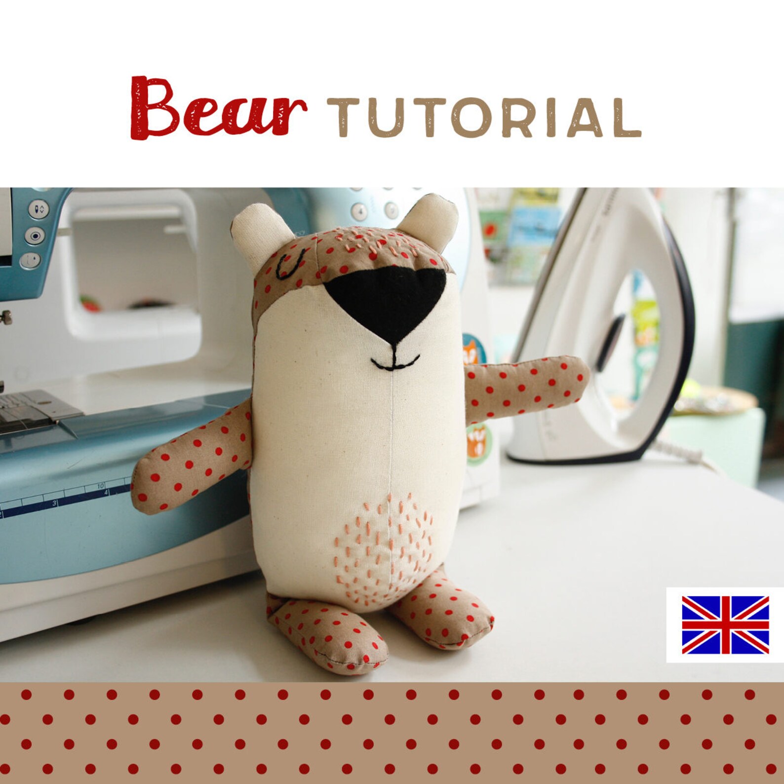 Bear Plushie Tutorial, DIY, Instructions, Sewing Pattern, Sewing ...