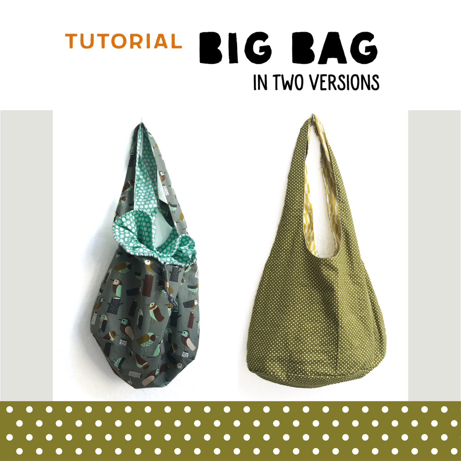 Shopper Sewing Tutorial BIG BAG, DIY, Sew Your Own Bag, - Etsy