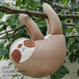 Sloth Plushie, Toy, Tutorial, DIY, Instructions, Sewing Pattern, Sew ...